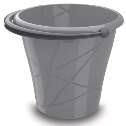 KIS Eimer Round Bucket Eimer, 12 Liter Farbe: grau/silber kaufen Farbe ...