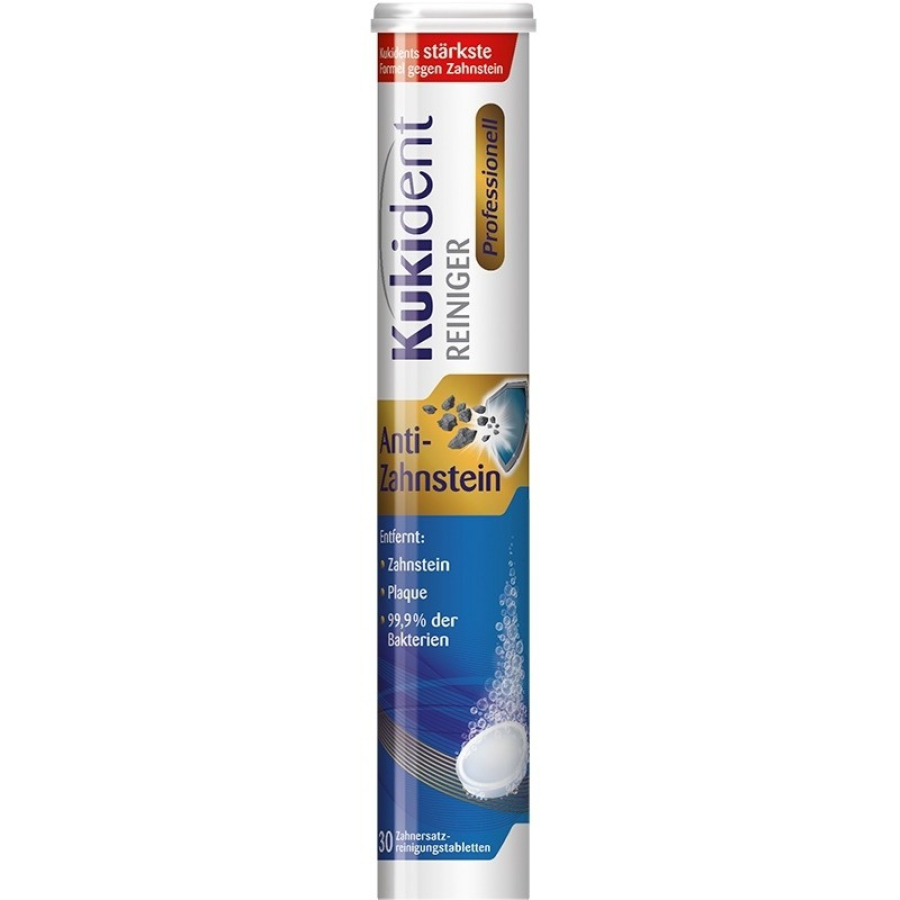 Kukident Professionelle Reinigungstabletten Anti-Zahnstein, 1 Röhrchen ...