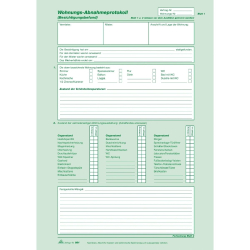 Wohnungsabnahmeprotokoll A4 2x2 Blatt selbstdurchschreibend ...