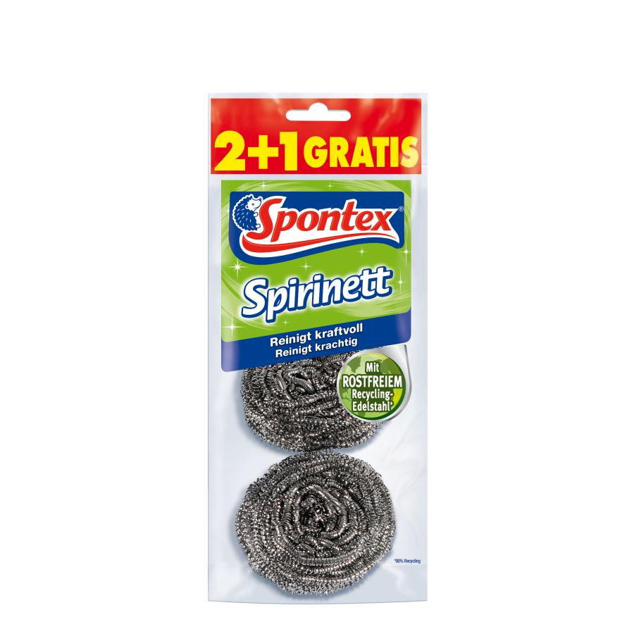Spontex Spirinett 2+1 Edelstahl-Spiralen, 1 Packung = 3 Stück online ...
