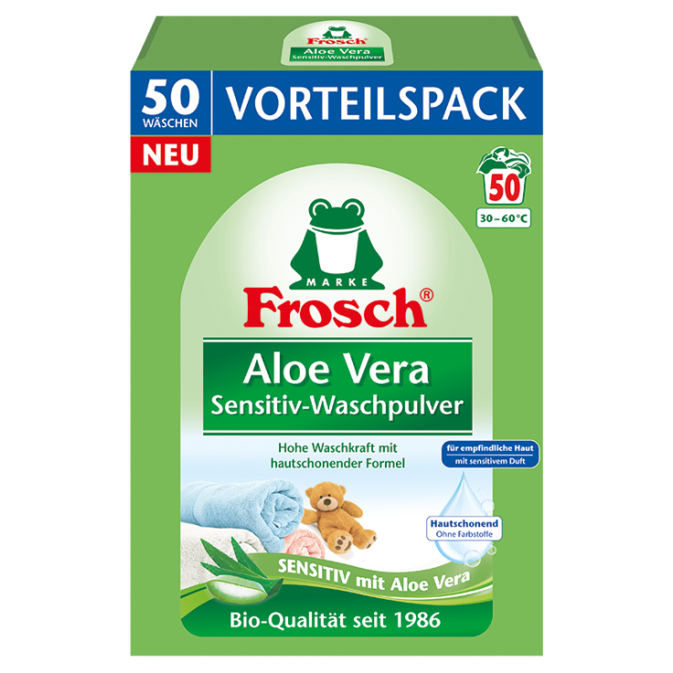 Frosch Aloe Vera Sensitiv-Waschpulver 3,3 kg - Vorteilspack für ca. 50 ...