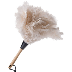 Straußenstaubwedel mit rein weißen Prachtfedern Holzstiellänge 45 cm, Gesamtlänge ca. 75 cm kaufen