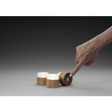 DUNI LED Mini Lamp, inkl. Fernbedienung und Ladestation, 3er Set 1 ...