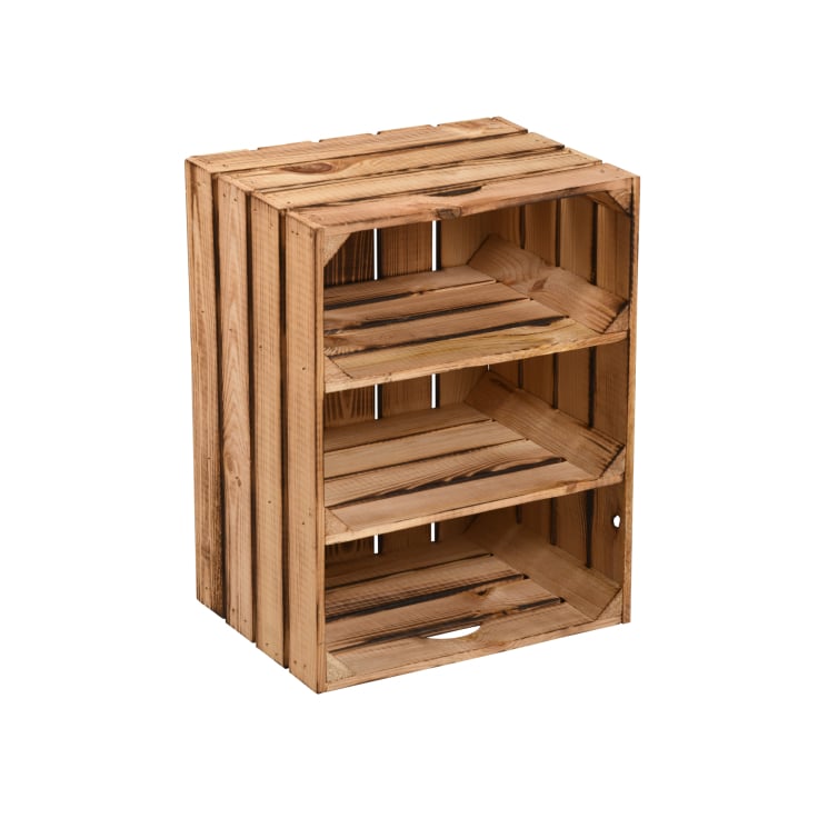 Kesper Holzkisten Regal, Kiefer, geflammt Maße (B x L x H): 47 x 36 cm ...