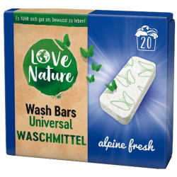 Love Nature Waschmittel Wash Bars, Alpine Fresh 1 Packung = 0,59 kg ...