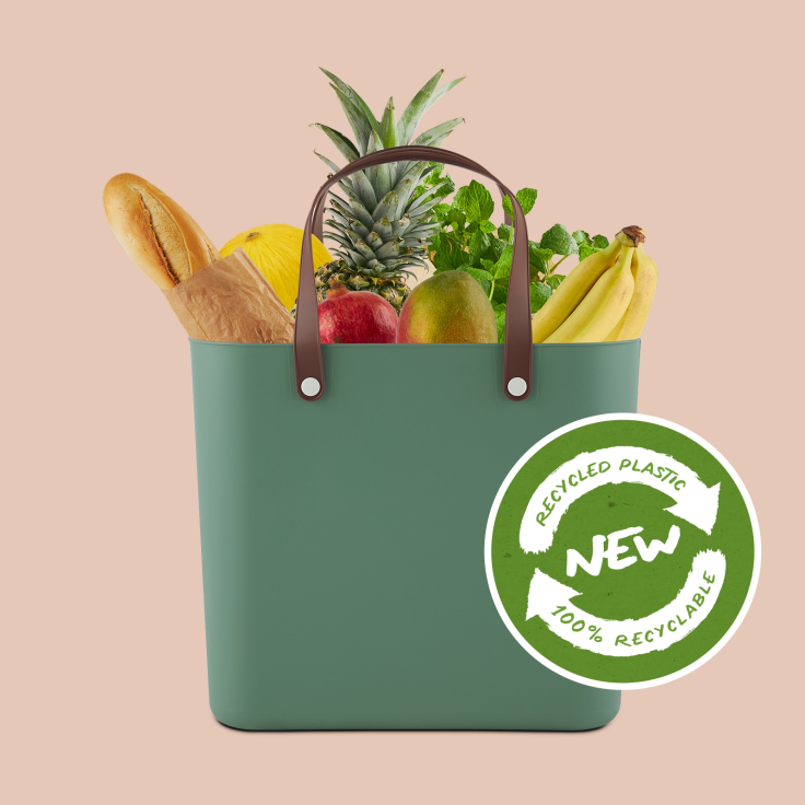 Rotho ALBULA "Style" Einkaufskorb, 25 Liter Farbe: mistletoe green ...