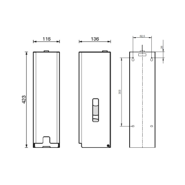 CWS ObjectLine Toilettenpapierspender, für 3 Rollen Farbe: weiß, Edelstahl