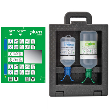 Plum Augendusche Notfallstation iBox2 DUO 1 mobile Wandbox = 0,5 Liter ...