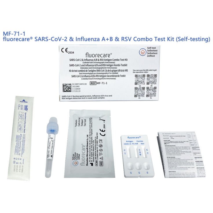 Fluorecare Corona Influenza A/B RSV Antigen Combo Test Kit 4in1 1 ...