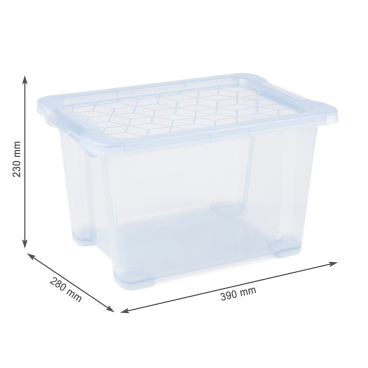 Rotho EVO EASY Aufbewahrungsbox mit Deckel, horizon blue Größe: 15 ...