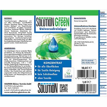 Solution GreeN Universalreiniger, Konzentrat 1 Liter - Flasche kaufen 1 ...