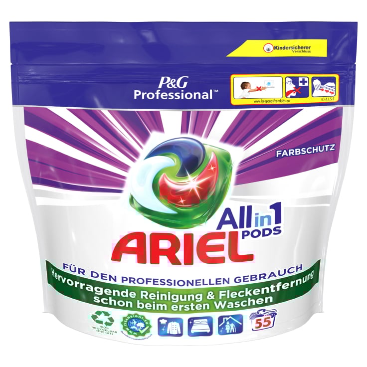 P&G Professional Ariel All-in-1 PODS Color 1 Karton = 2 Packungen à 55 ...