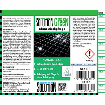 Solution GreeN Glanzwischpflege, Konzentrat 10 Liter - Kanister kaufen