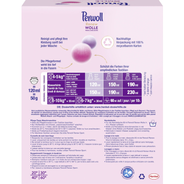 Perwoll Renew Waschpulver Wolle & Feines, besonders ergiebig 850 g ...