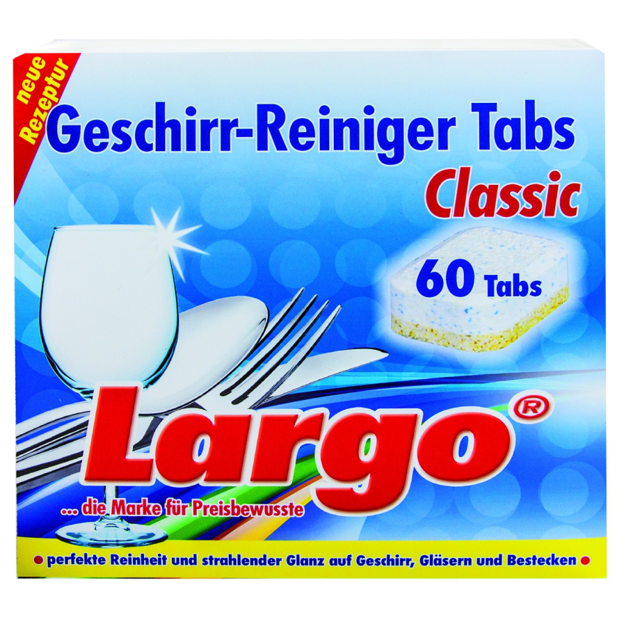 LARGO Geschirr-Reiniger Tabs Classic, 1 Packung = 60 Tabs à 18 g online ...