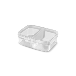 Curver Snapbox Lunchbox, transparent mit Trennfach, Maße (L x B x H ...
