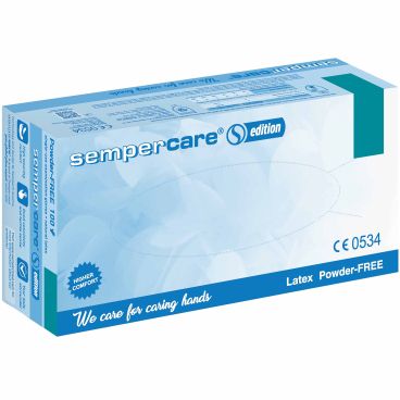 Sempercare® Einmalhandschuhe Edition Latex LOF 1 Palette = 630 Packungen à 100 Stück, Größe S (6 ...