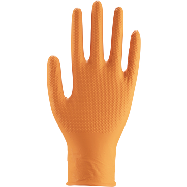 ABENA® Thor Power Grip Einmalhandschuhe, orange 1 Packung = 50 Stück ...