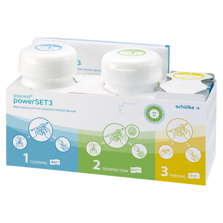 Schülke gigasept powerSET3 Ready-to-use Wipes 1 Karton = 5 Sets à 3 x ...