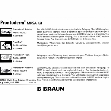 B. Braun Prontoderm® MRSA Kit Reinigungsset 1 Set beinhaltet 4 ...