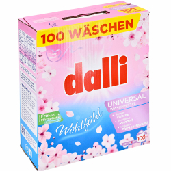 dalli Universal Waschmittelpulver Wohlfühl, 100 WL 1 Packung = 6 kg, für ca. 100 Waschladungen ...