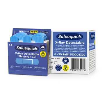 Cederroth Salvequick Blue X-Ray Detectable Pflaster 1 Box = 6 x 30 ...