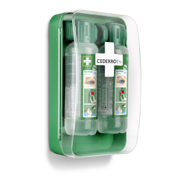 Cederroth Augendusche Wandhalter Eye-Wash-Cabinet 1 Koffer = 2 x 500 ml ...
