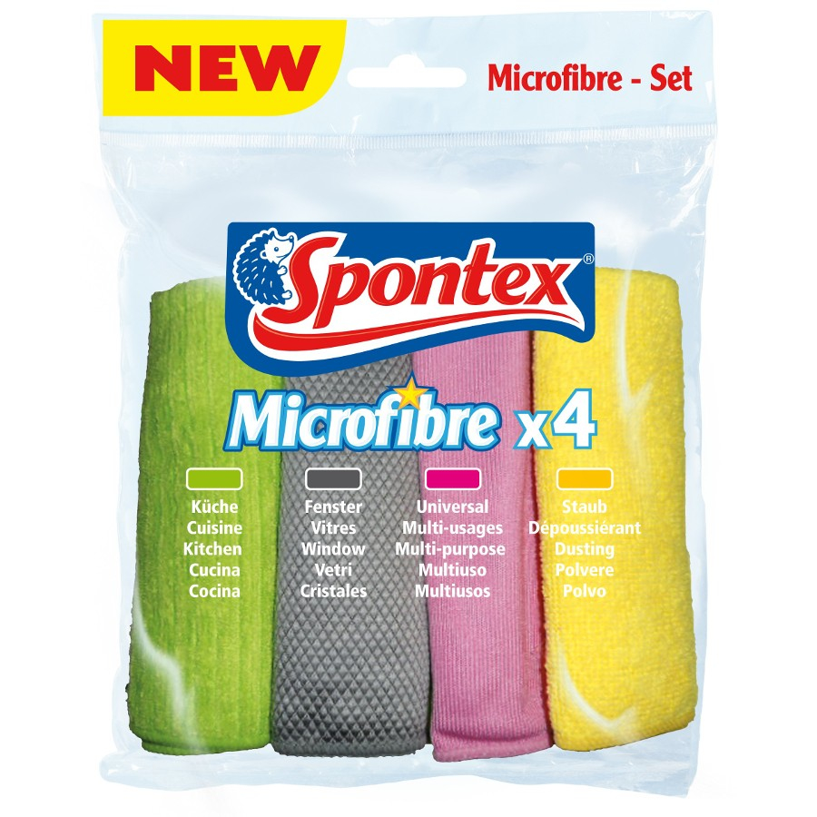 Spontex Microfibre-Set 4er, 1 Set = 4 Tücher online kaufen | hygi.de